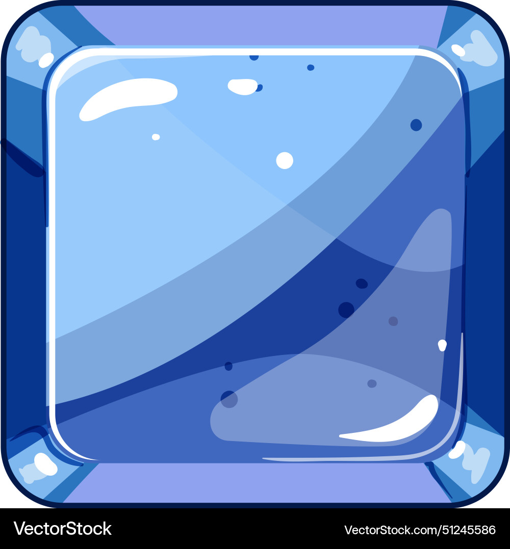 Panel square game button cartoon Royalty Free Vector Image