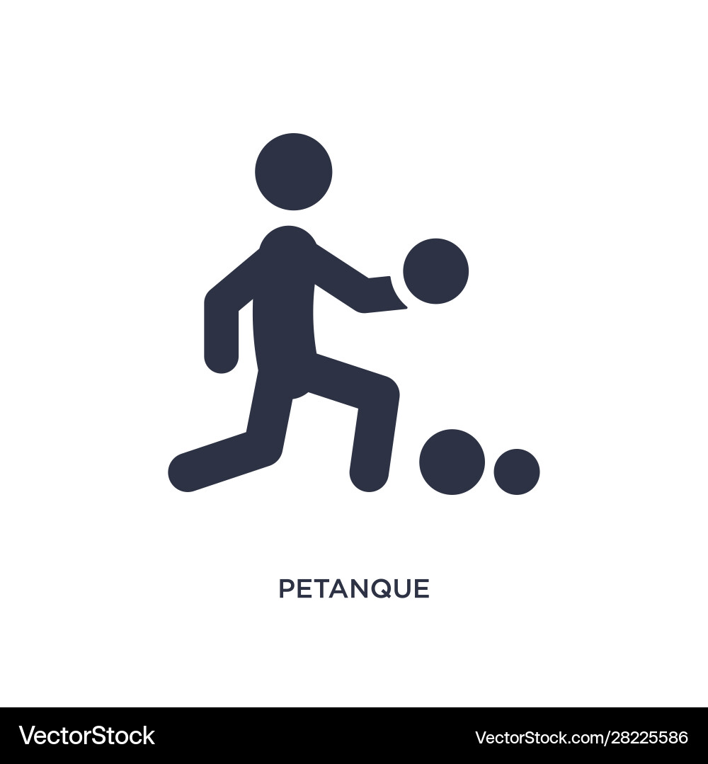 Petanque icon on white background simple element Vector Image