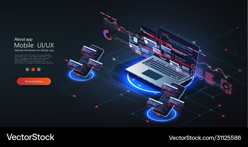 Software web development programming concept Vector Image