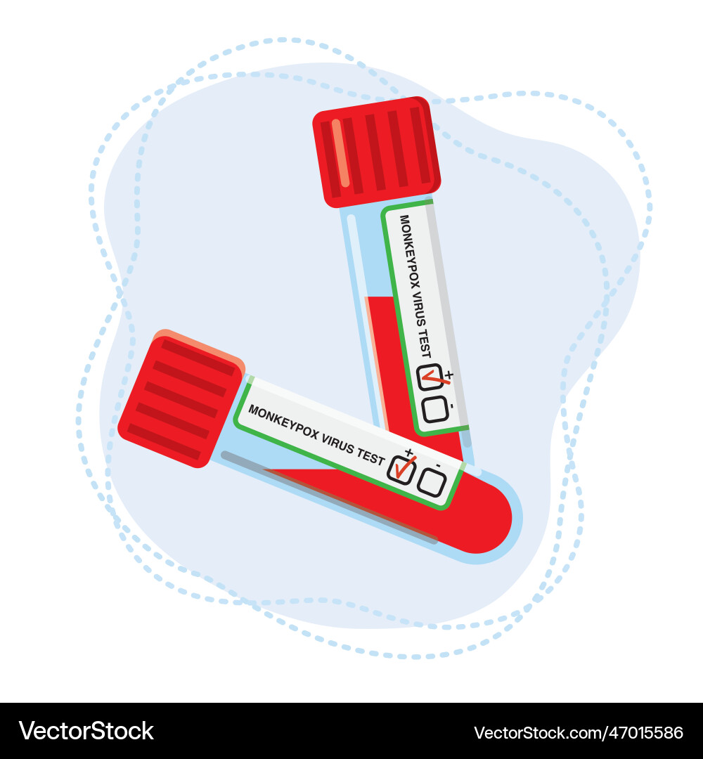 Two test tubes for a blood to determine Royalty Free Vector