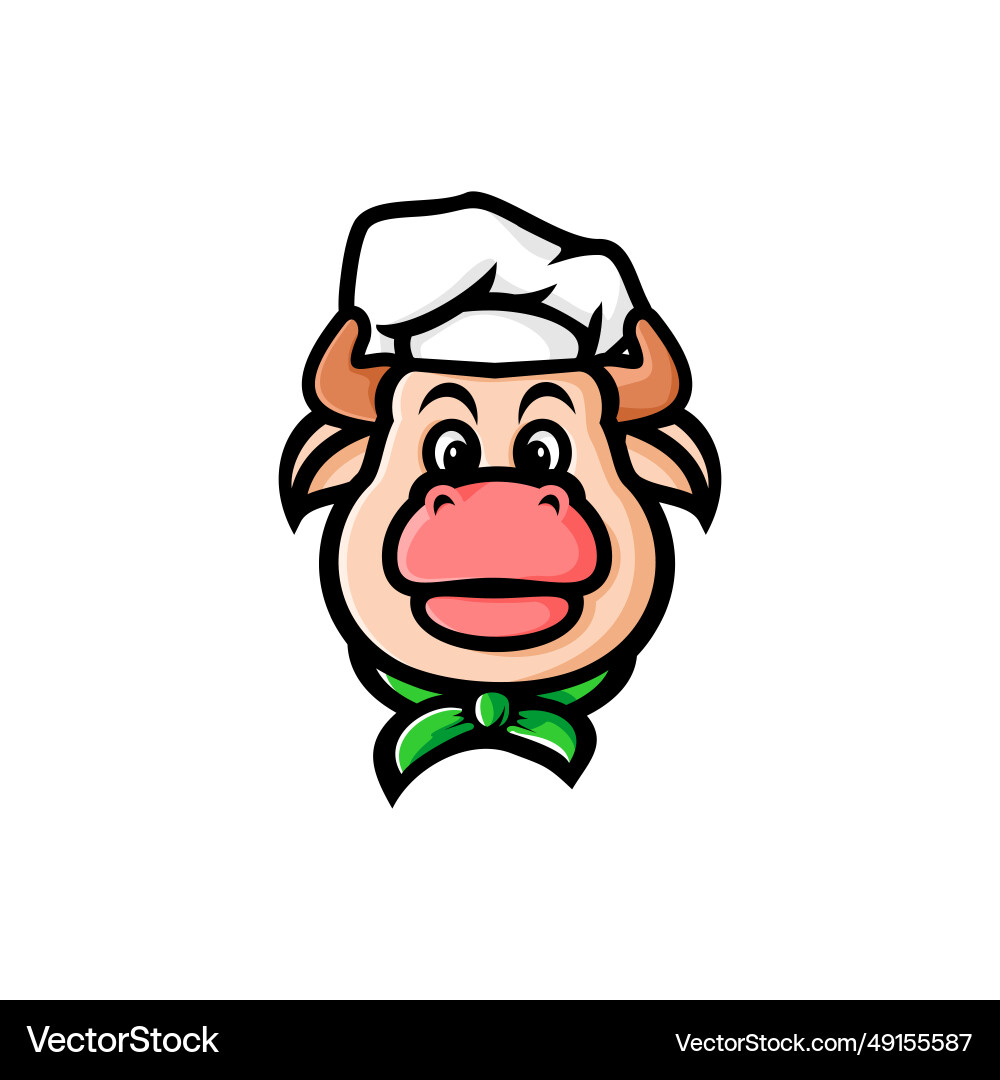 Chef cow Royalty Free Vector Image - VectorStock