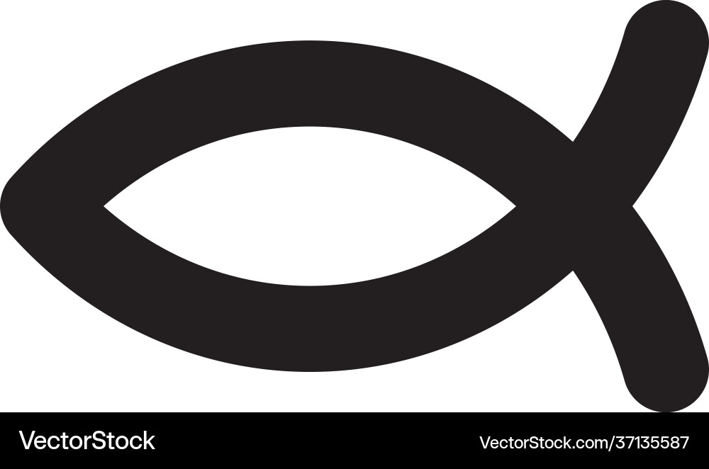 Christian fish symbol Royalty Free Vector Image