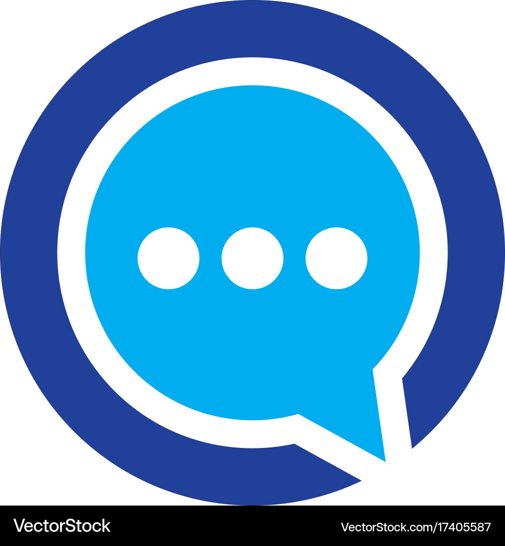 Circle messenger communication logo Royalty Free Vector