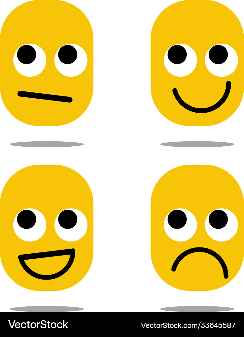 Emoticon template design Royalty Free Vector Image