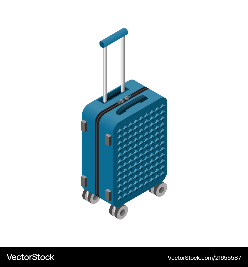 Isometric luggage bag 3d suitcase Royalty Free Vector Image
