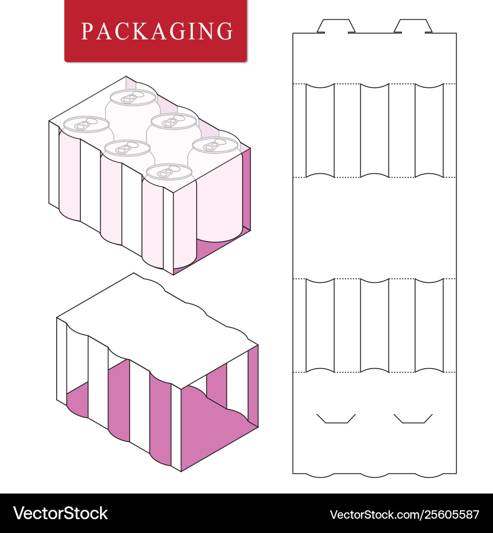 Packaging for can bottle Royalty Free Vector Image