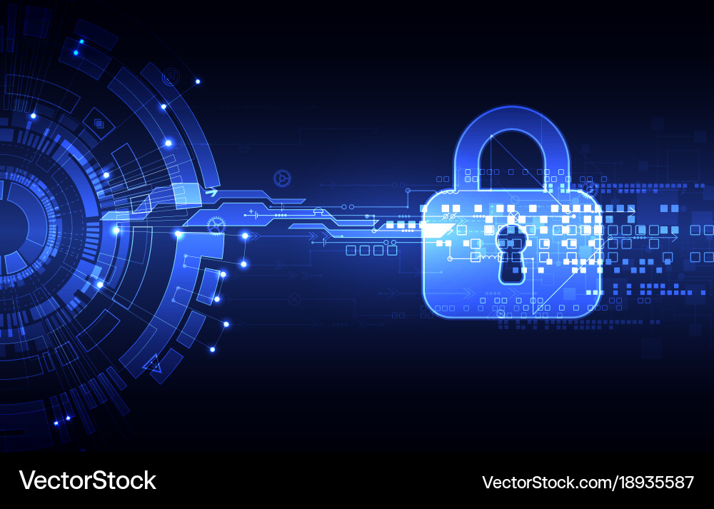 Protection concept of digital and technological Vector Image
