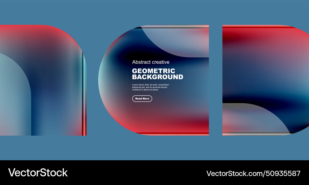 Round square geometric abstract background Vector Image