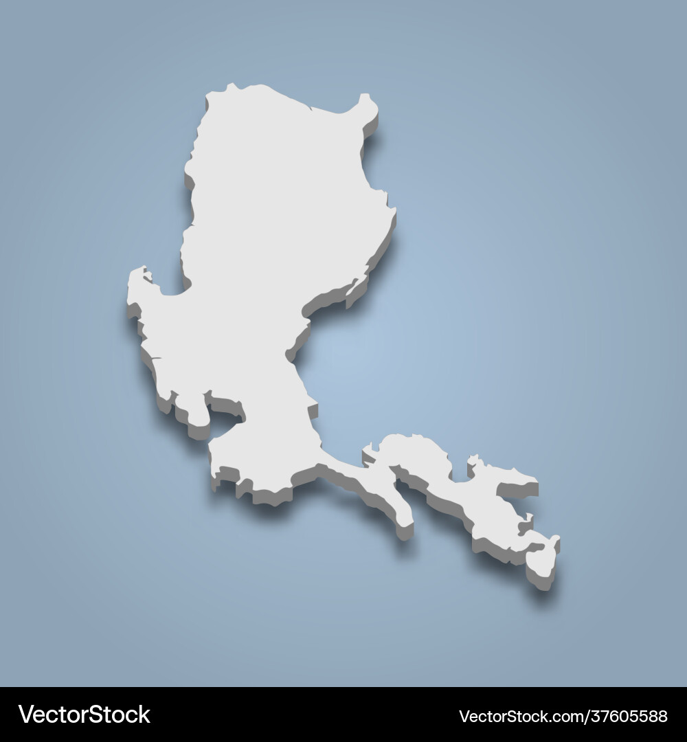 3d isometric map luzon is an island Royalty Free Vector