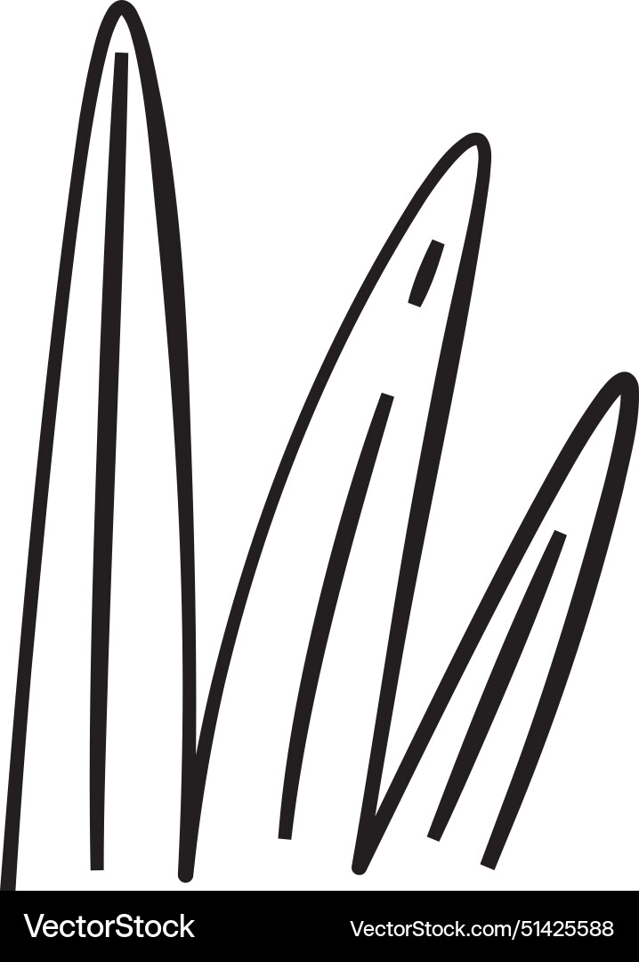 Bush plant doodle Royalty Free Vector Image - VectorStock