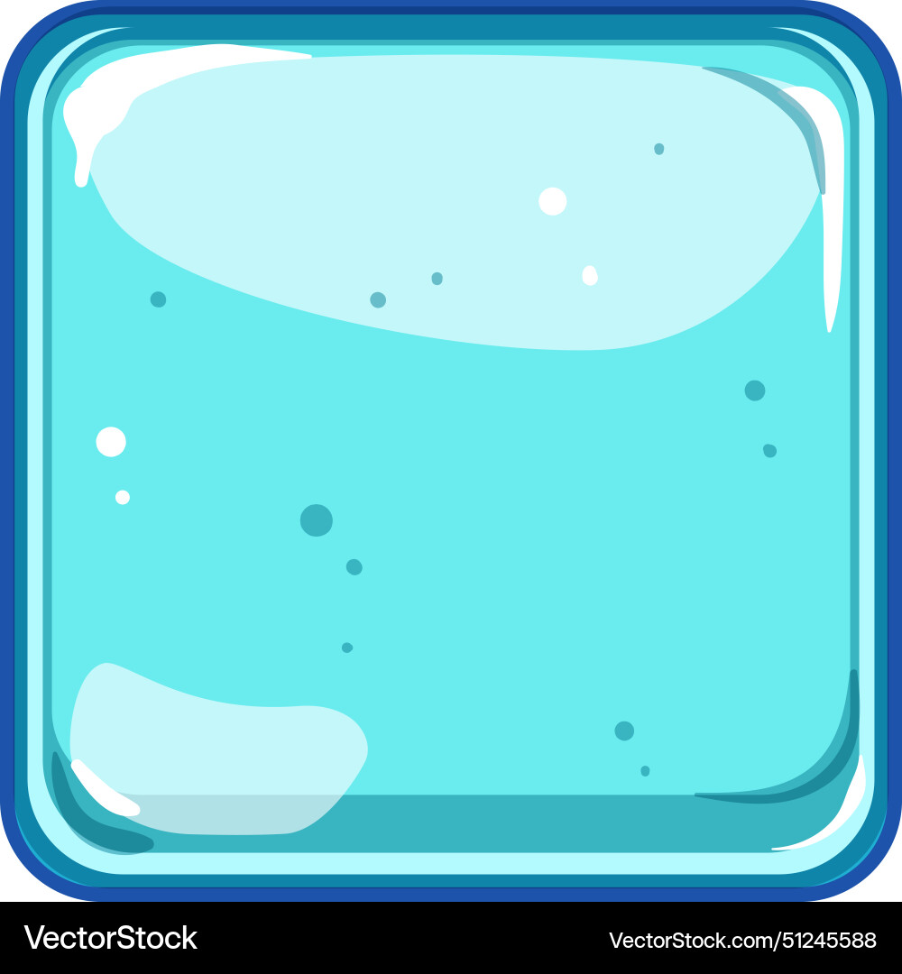Frame square game button cartoon Royalty Free Vector Image