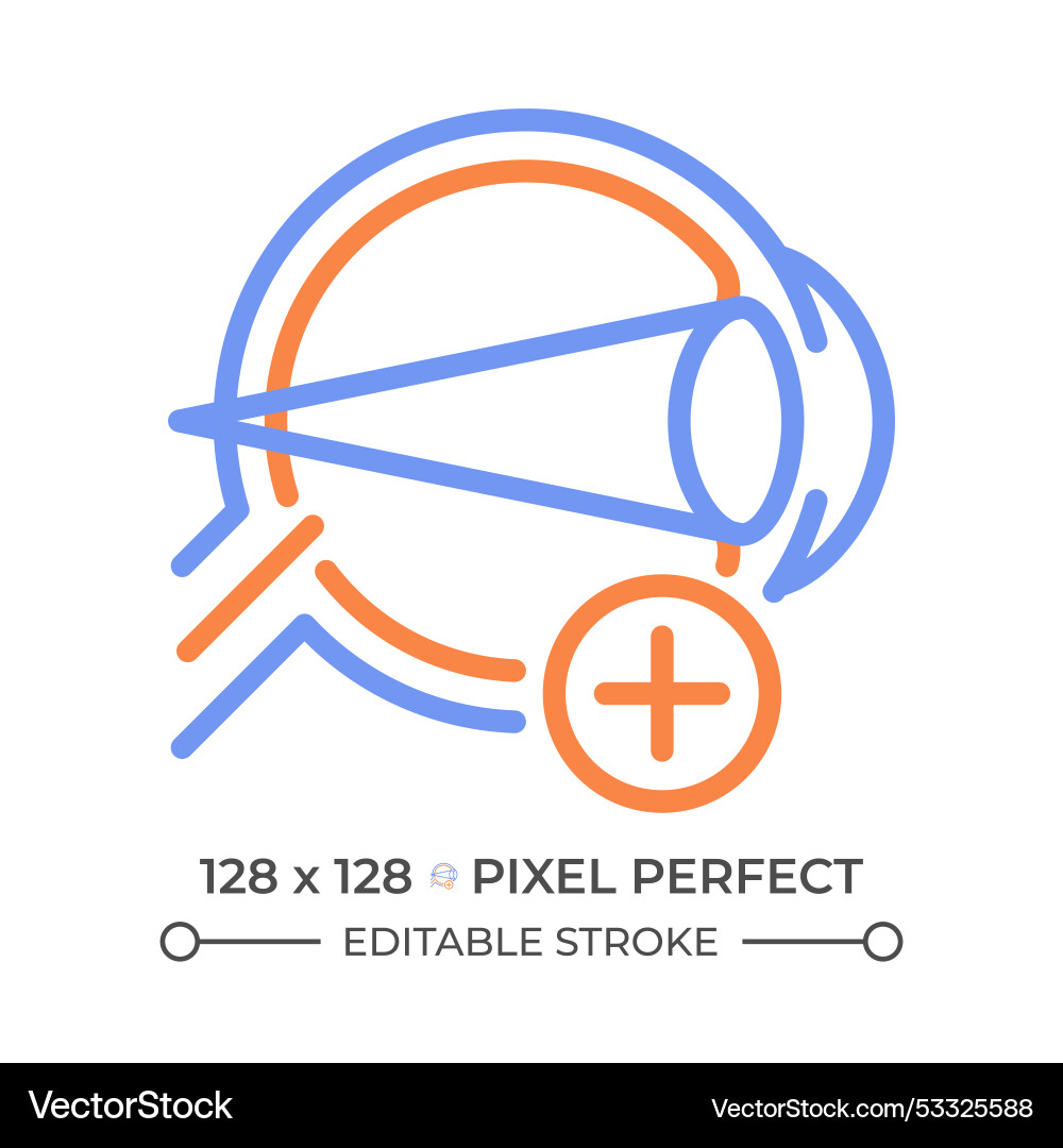 Hyperopia icon Royalty Free Vector Image - VectorStock