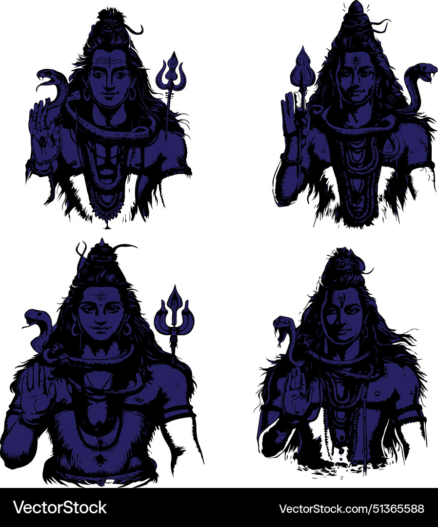 Lord shiva file Royalty Free Vector Image - VectorStock