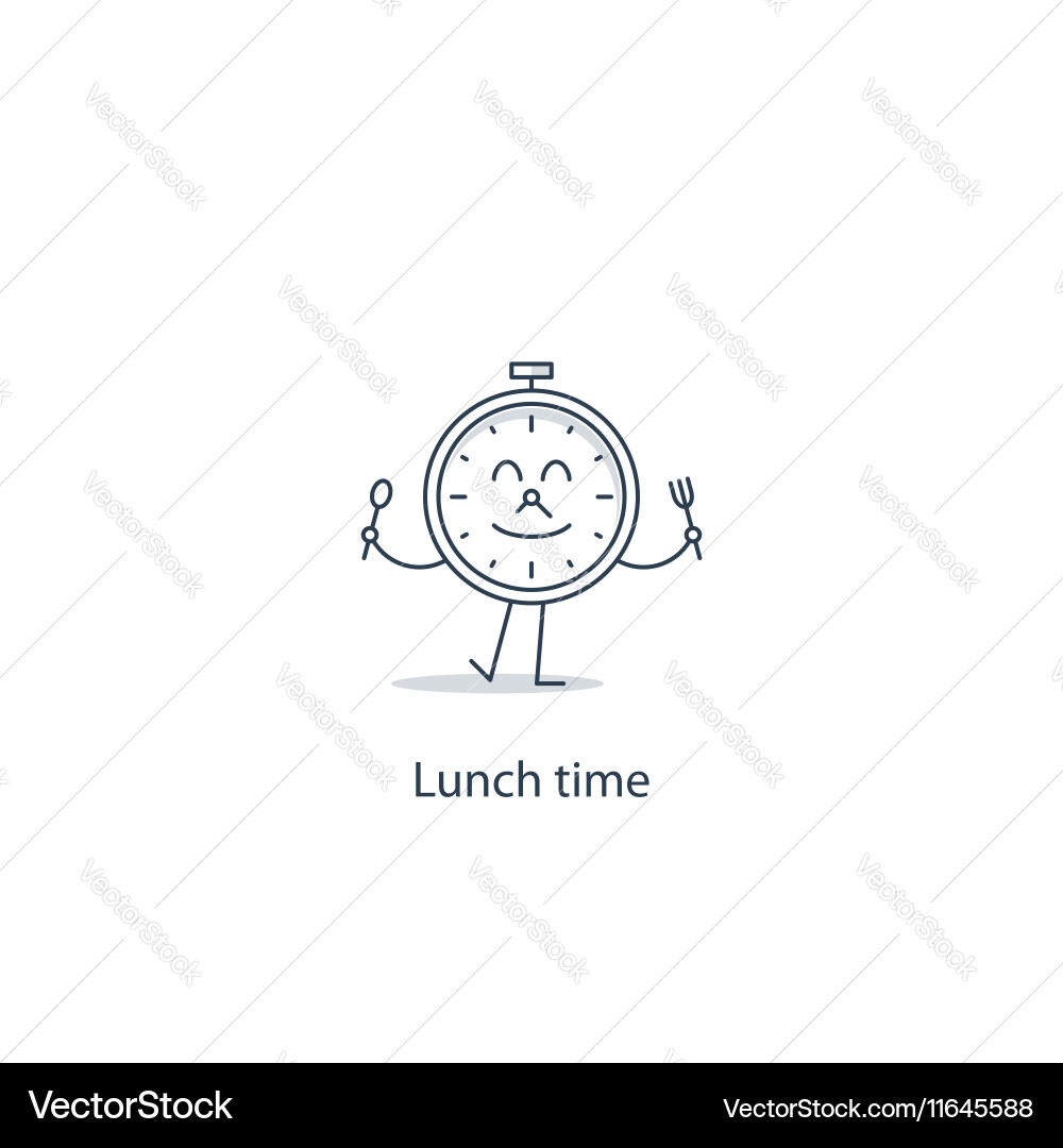 Lunch time concept Royalty Free Vector Image - VectorStock