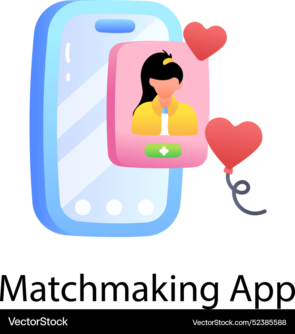Matchmaking app Royalty Free Vector Image - VectorStock