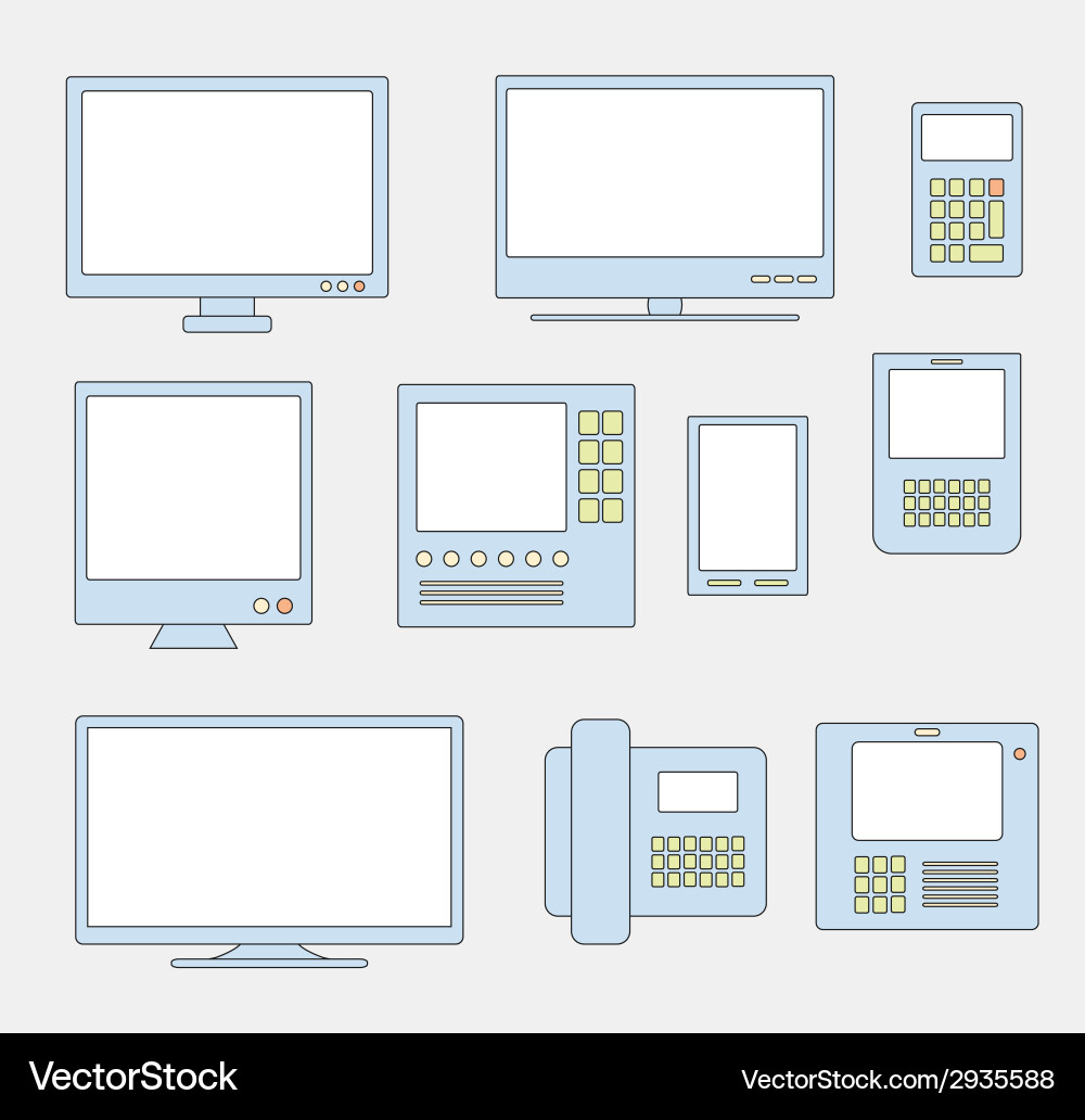 Monitors Royalty Free Vector Image - VectorStock