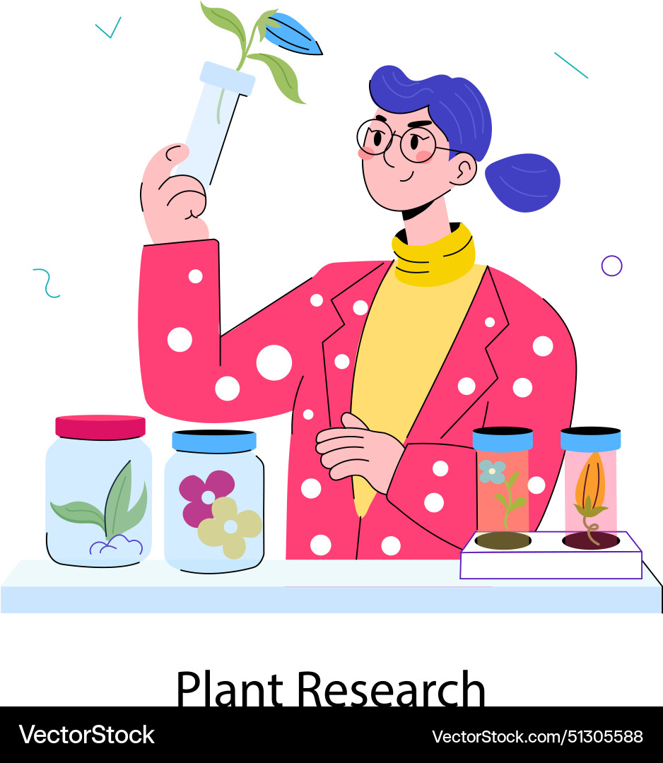 Plant research Royalty Free Vector Image - VectorStock