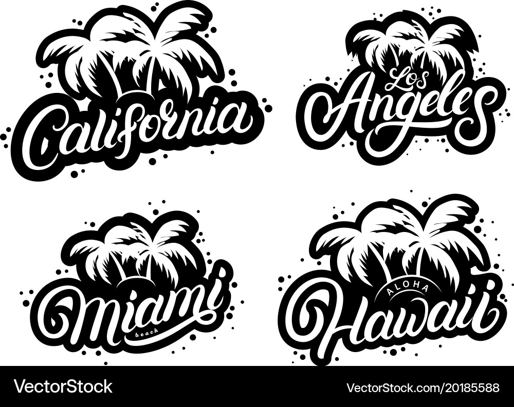 Set of typography graphic prints Royalty Free Vector Image