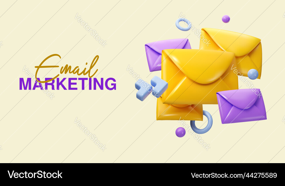 3d mail icon Royalty Free Vector Image - VectorStock