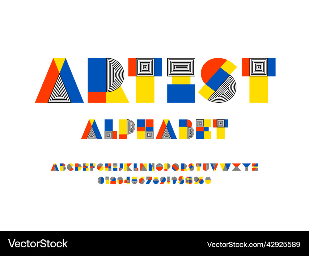 Abstract font Royalty Free Vector Image - VectorStock