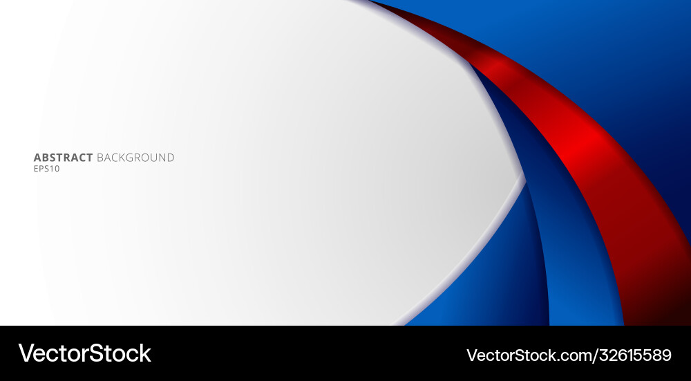 Abstract modern blue and red gradient curved Vector Image