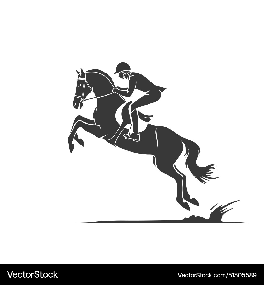 Competitions equestrian show jumping Royalty Free Vector