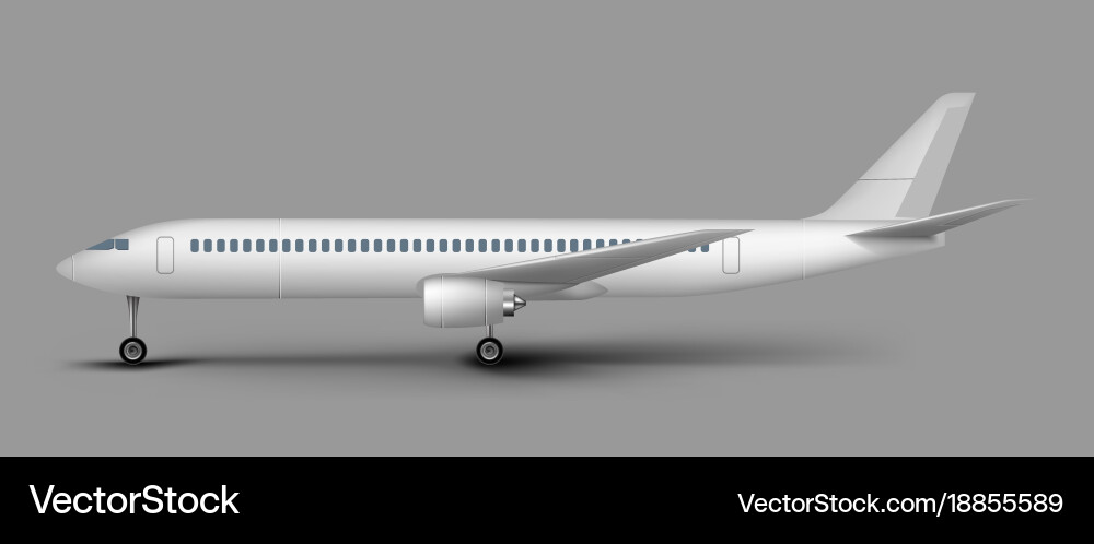 Flugplan-Seitenansicht Lizenzfreies Vektorbild