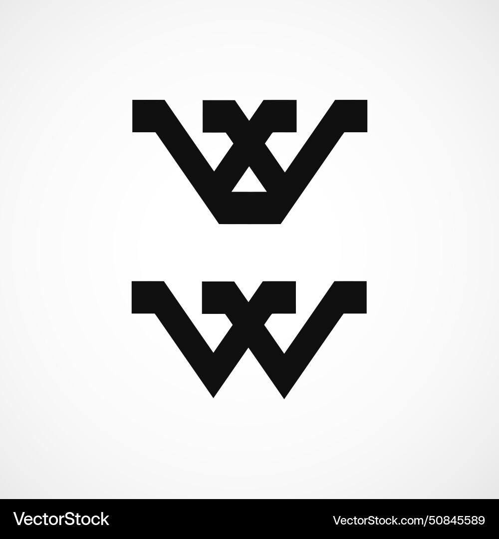 Initial w letter monogram abstract logo design Vector Image