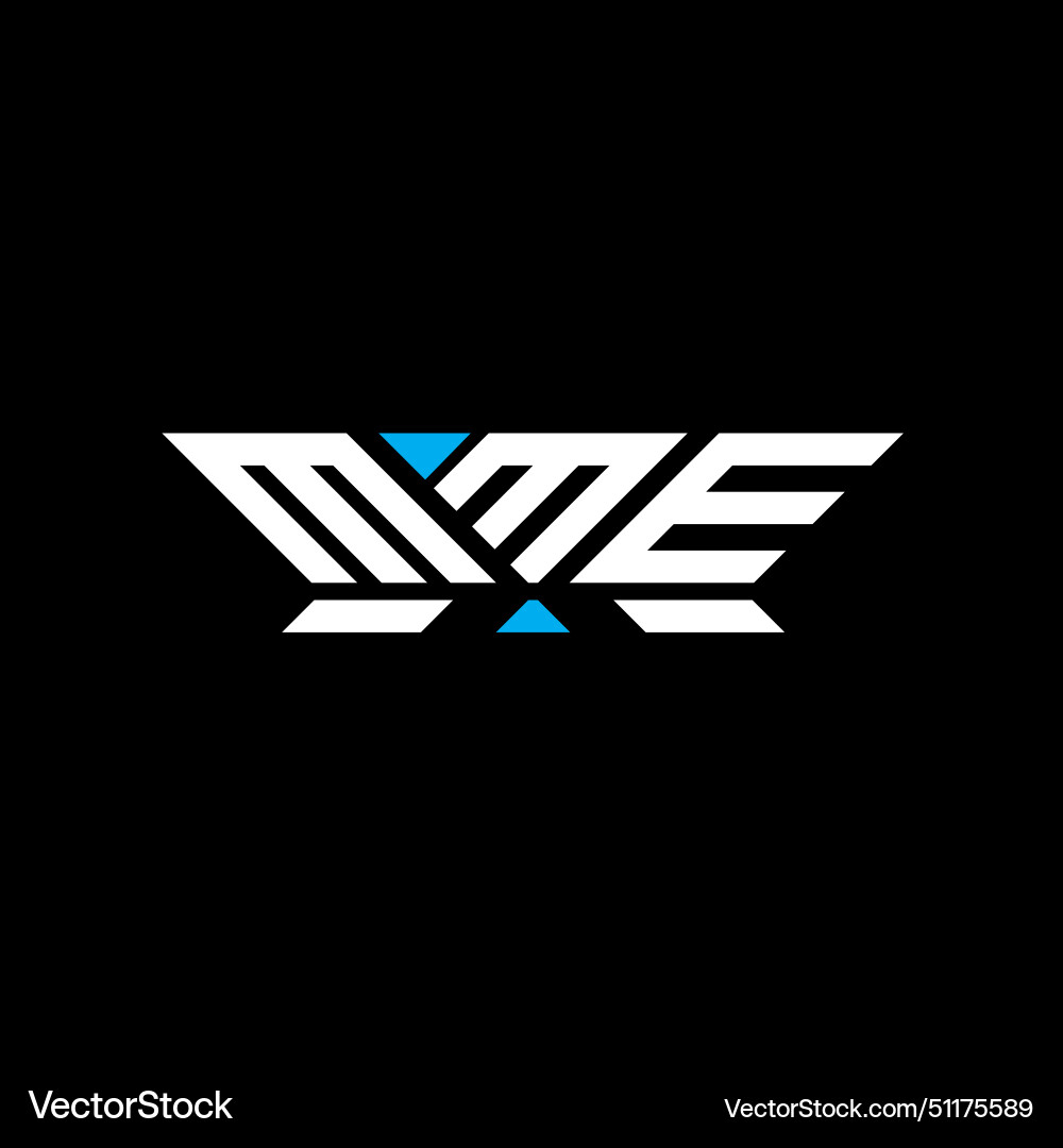 Mme letter logo design mme simple and modern logo Vector Image