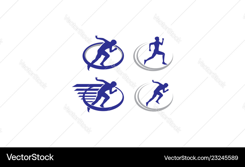 Run sport logo icon Royalty Free Vector Image - VectorStock