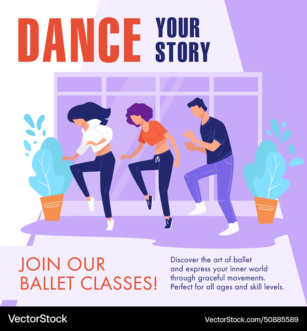 Step by ballet guide Royalty Free Vector Image