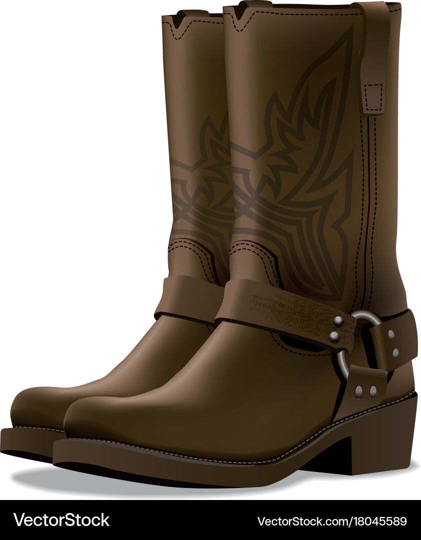 Traditional cowboy boots Royalty Free Vector Image