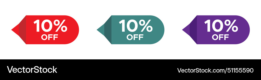 10 percent off icon Royalty Free Vector Image - VectorStock