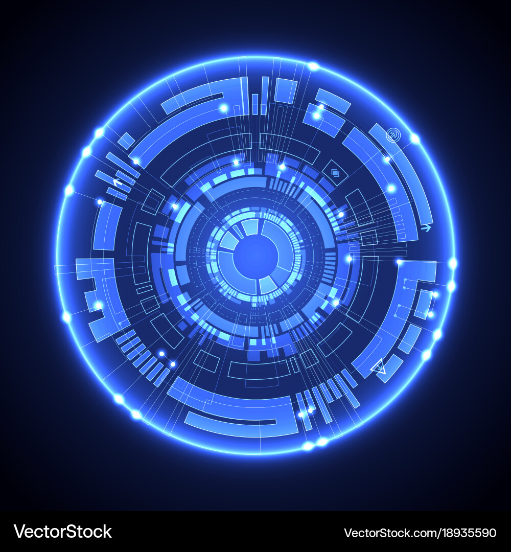 Abstract blue digital communication technology Vector Image