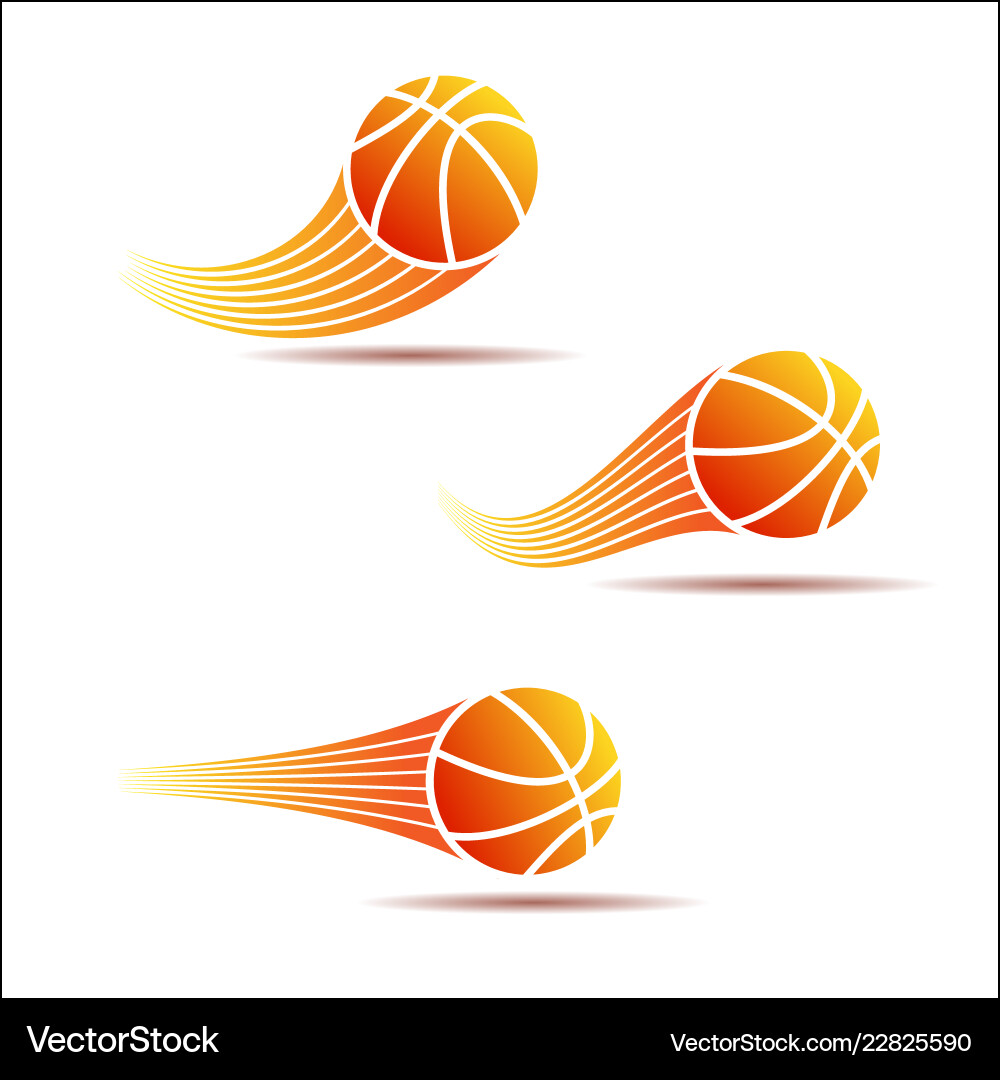 Basketball moving set Royalty Free Vector Image