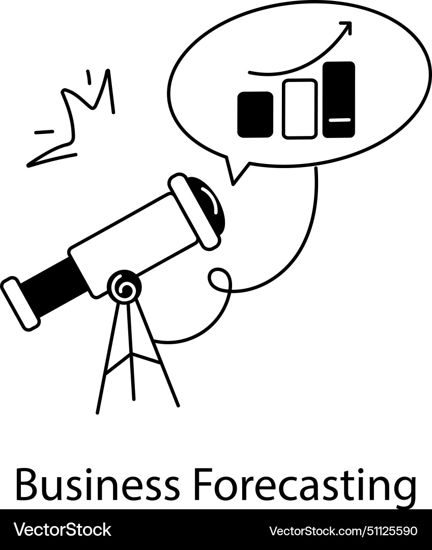Business forecasting Royalty Free Vector Image