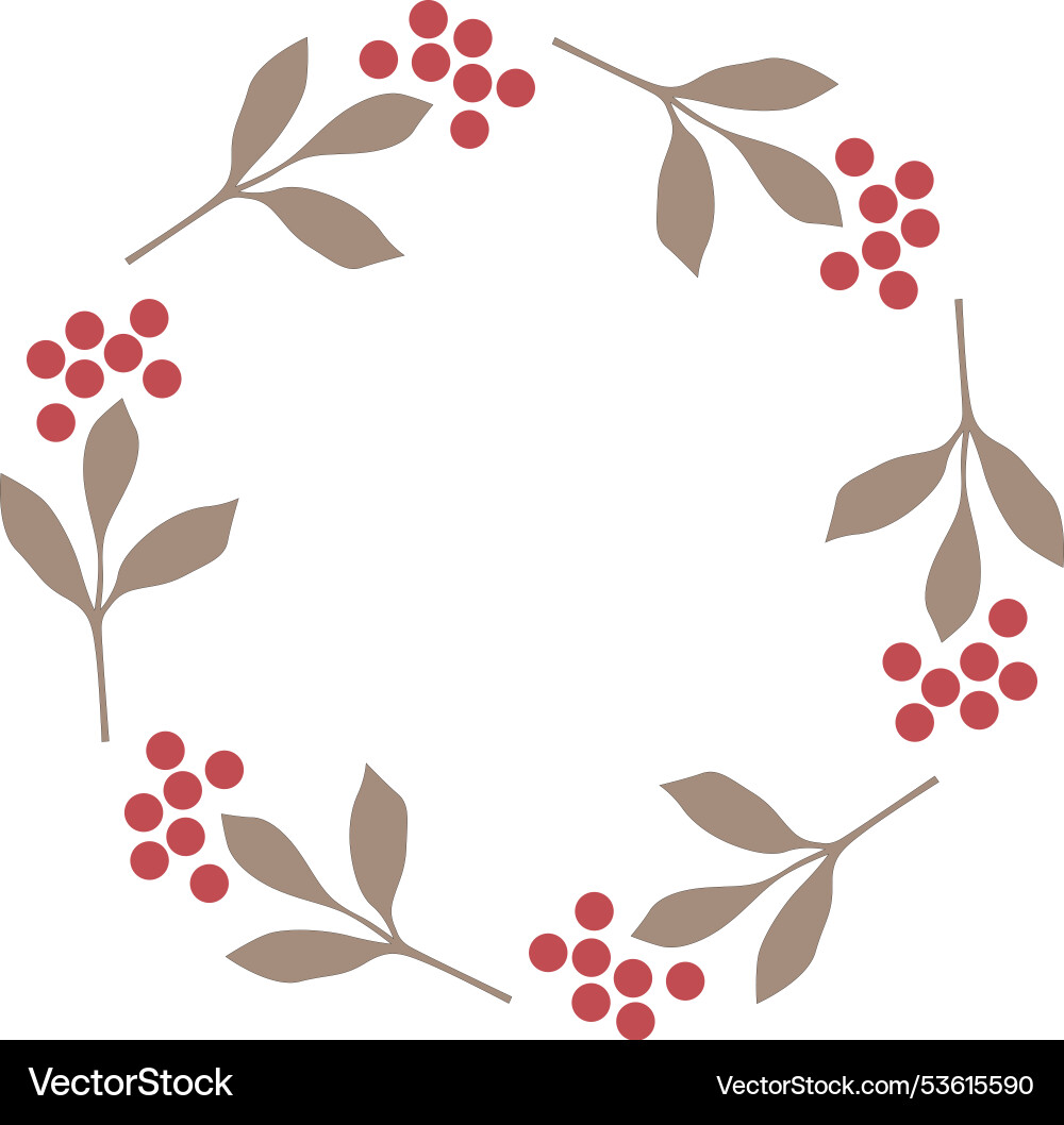 Christmas wreath design element isolat Royalty Free Vector
