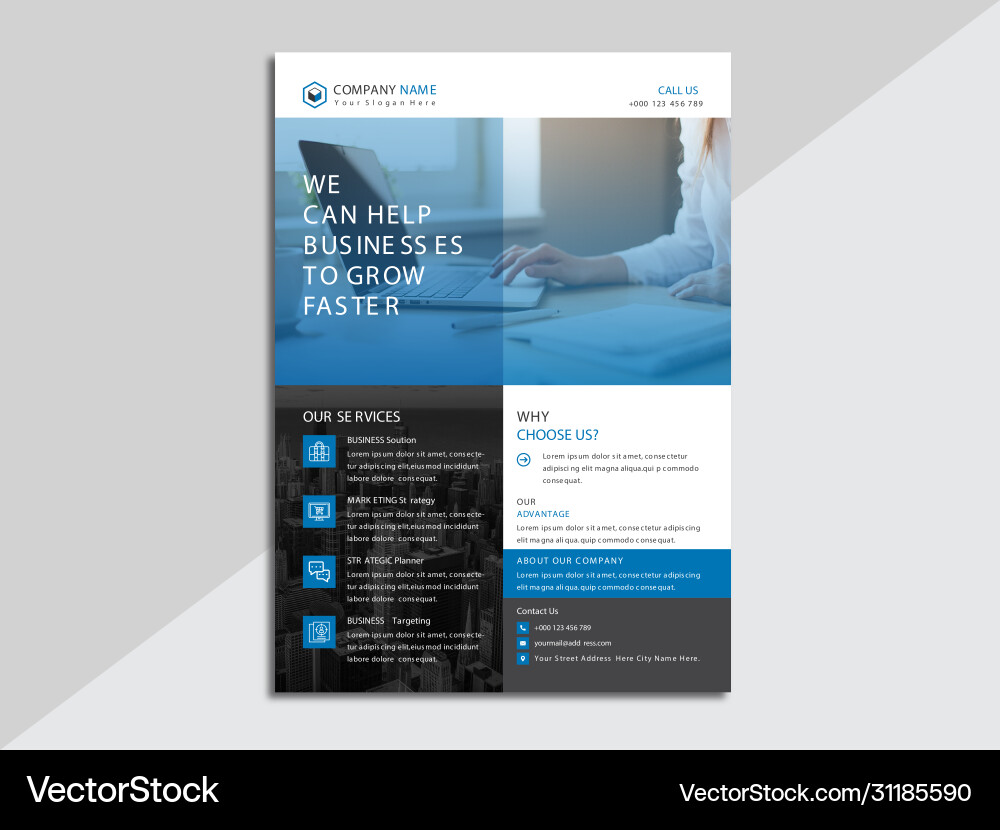 Flyer one Royalty Free Vector Image - VectorStock