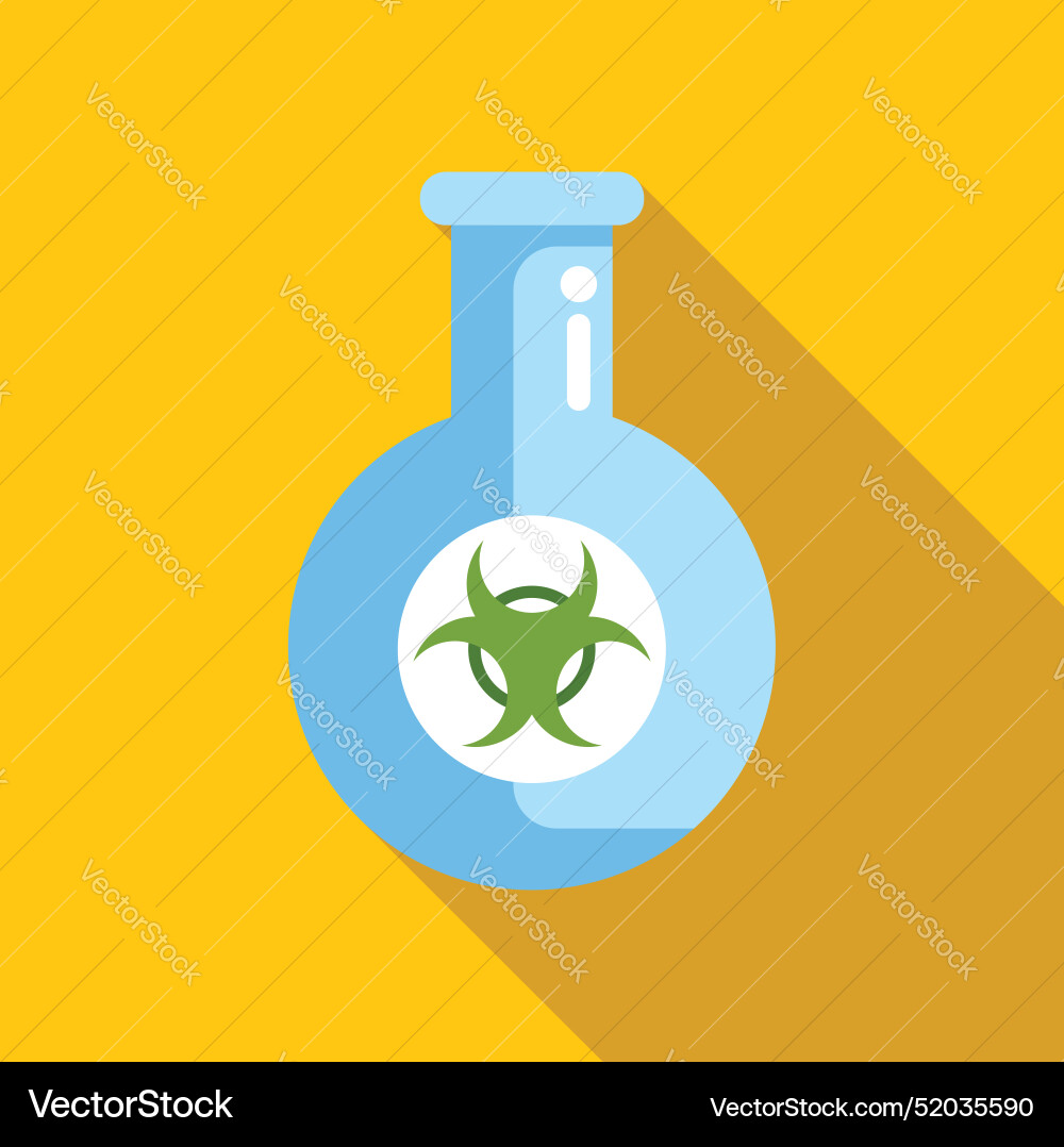 Laboratory glassware displaying biohazard symbol Vector Image