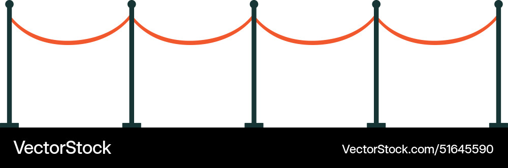 Red velvet rope barrier Royalty Free Vector Image