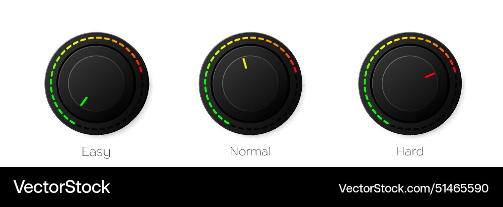 Volume button control music or knob Royalty Free Vector