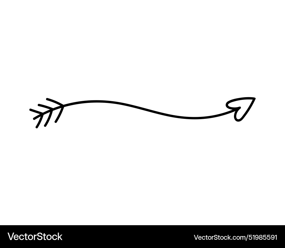 Cute doodle arrow Royalty Free Vector Image - VectorStock
