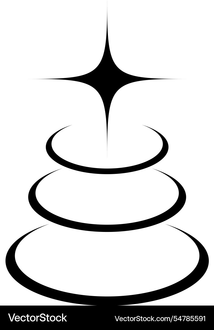 Flying upward igniting star symbol Royalty Free Vector Image