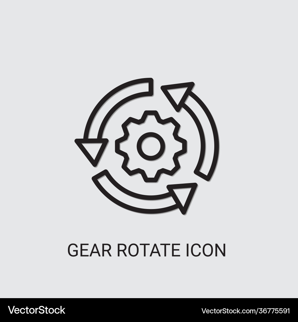 Gear Rotation Icon Royalty Free Vector Image - VectorStock
