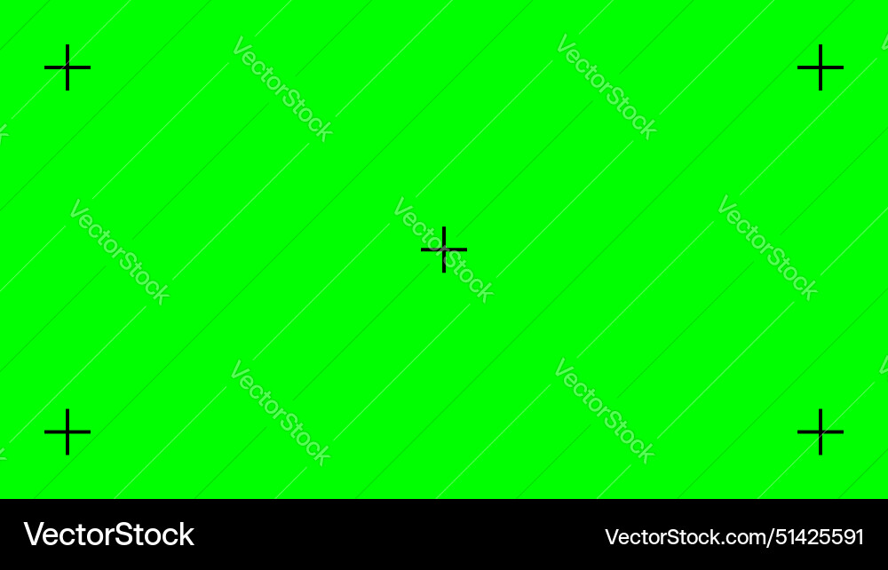 Green screen background with cross marks Vector Image