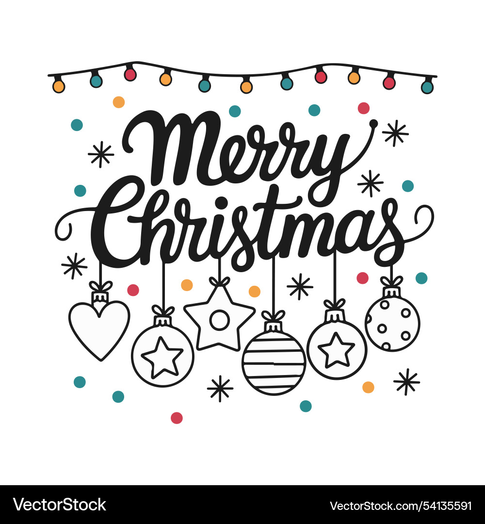 Merry christmas typography t shirt design Vector Image