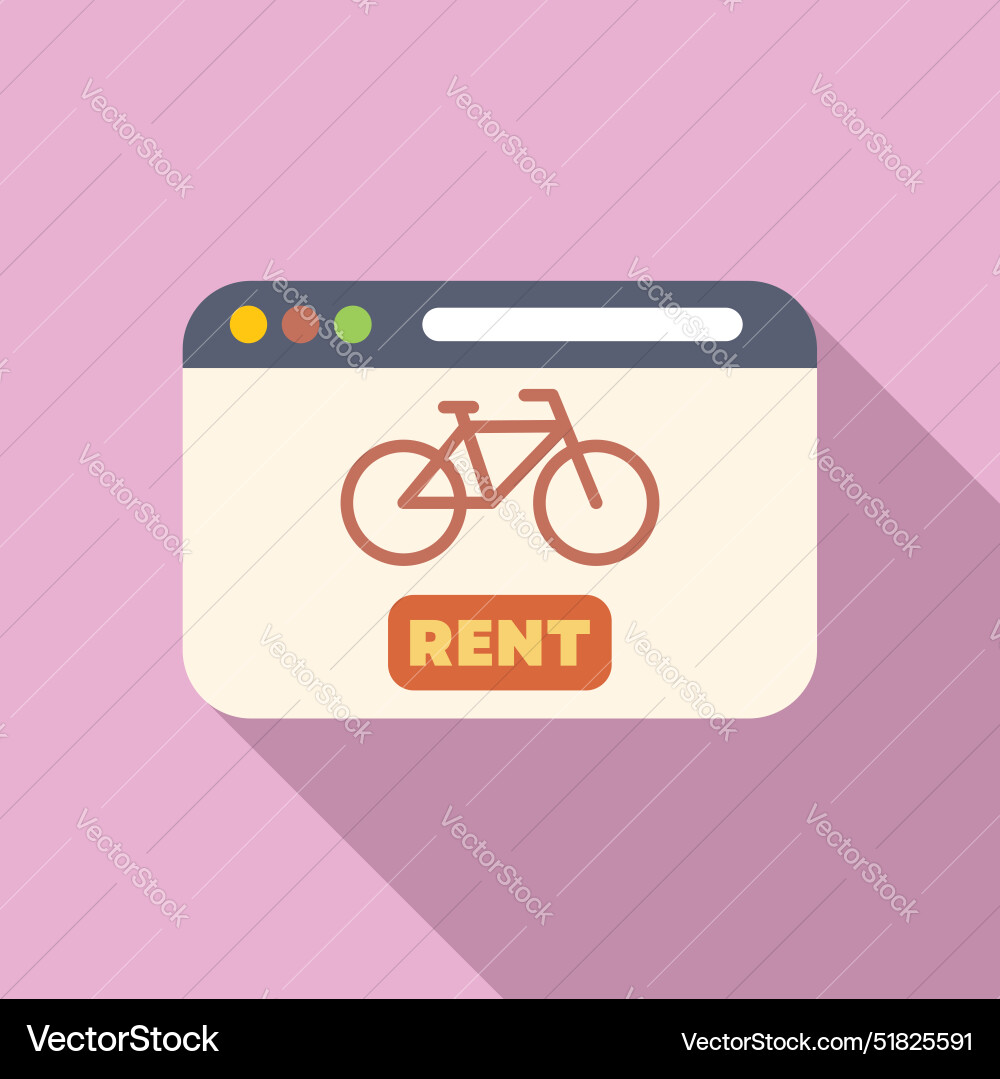 Online bicycle rent website interface for urban Vector Image