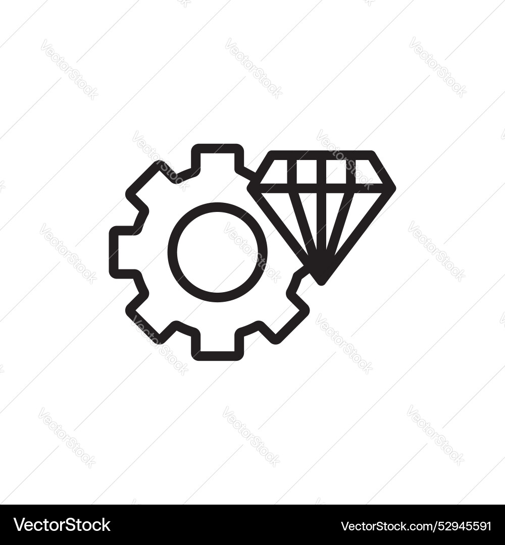 Operational excellence line icon isolated on Vector Image