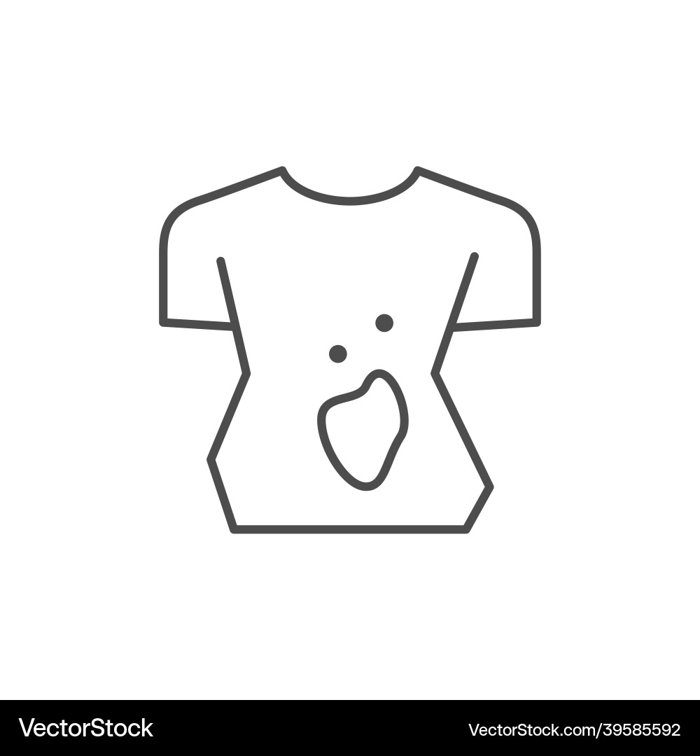 Dirty clothes line outline icon Royalty Free Vector Image