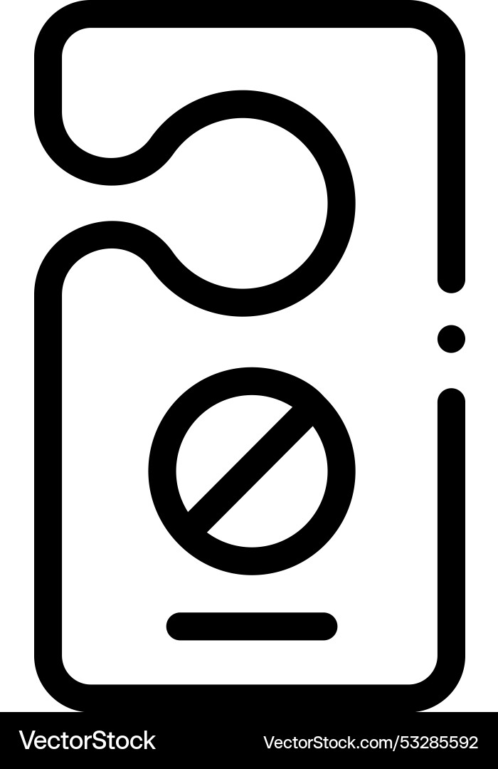 Door hanger icon thin linear style design Vector Image